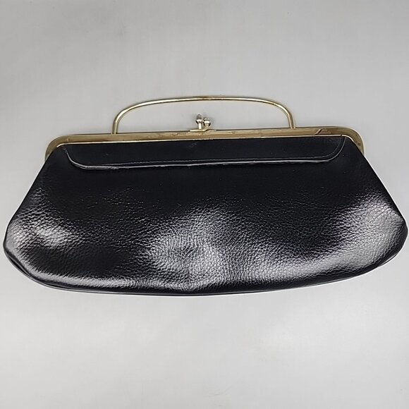 Nobrand | Bags | Vintage Clasp Clutch Wsmall Gold Metal Carry Handle ...